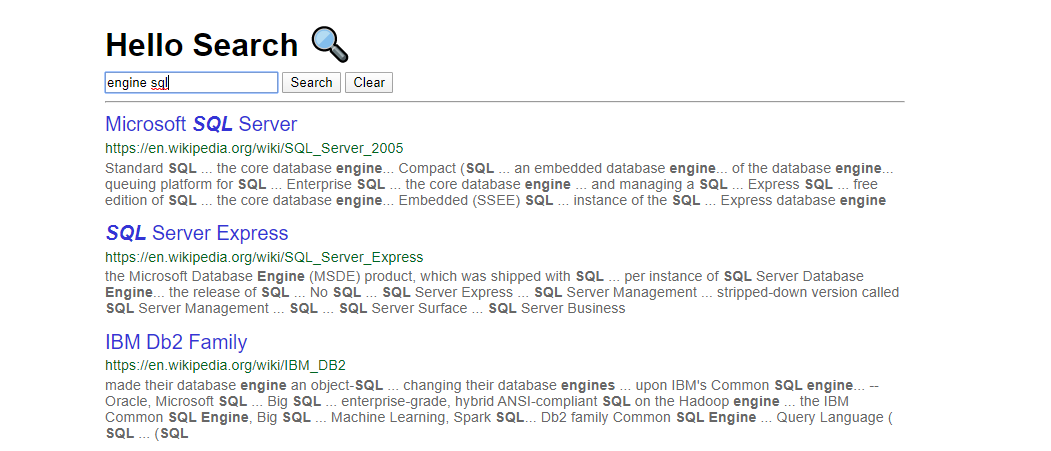 Connection to Sinequa | SBA Framework Documentation