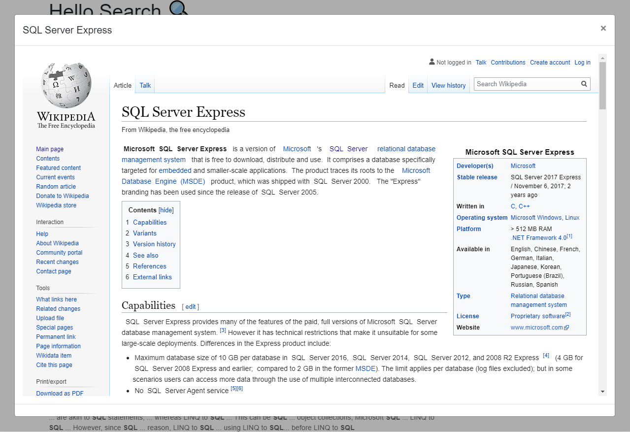 Preview & Modals | SBA Framework Documentation